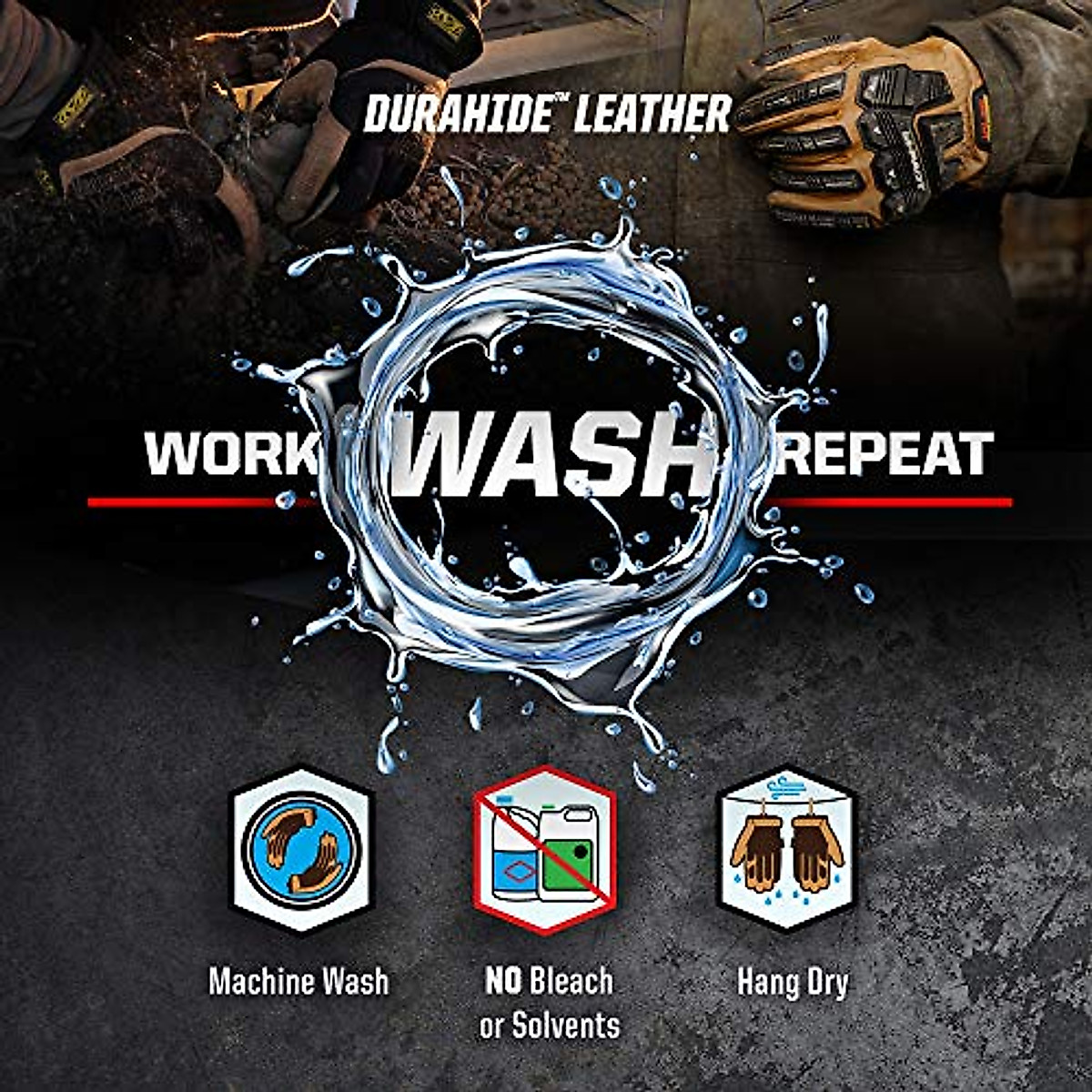 Mechanix Wear: The Original Durahide Leather Work Gloves with Secure Fit, Utility Gloves for Multi-purpose Use, Abrasion Resistant, Added Durability, Safety Gloves for Work (Brown, Medium)