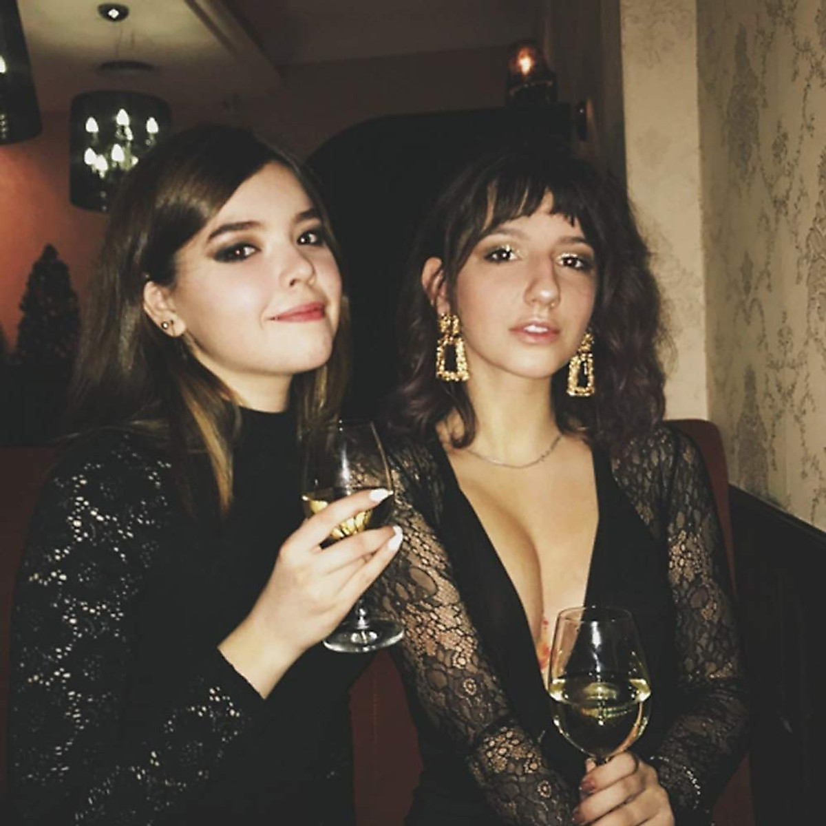 ATIMIGO Statement Drop Earrings Large Metal Geometric Dangle Earrings Silver/Gold for Women-4 Pairs