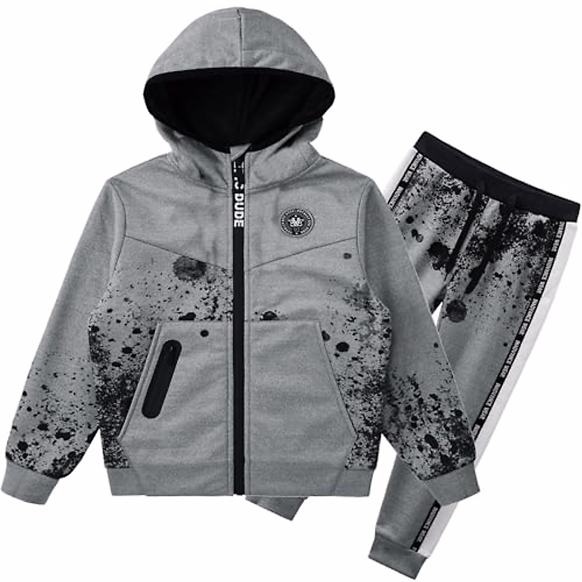 W JIANWANG Boys' Tracksuits Kids Activewear Boys Clothing Sets Jogger Sweat Suits Toddler Sweatsuit Track Active Jackets and Pants 2 Piece Outfits Size 2 3 4 5 6 7 8 JW-134-2-3T