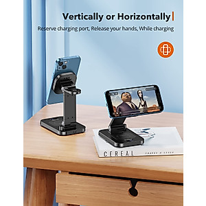 Wireless Charging Station for iPhone, 4 in 1 Fast Wireless Charger Stand with USB C Adapter Compatible with iPhone 16/15/14/13/12 Pro Max/Plus, Airpods, iWatch 5/SE/6/7/8, iPad Pencil 1st Generation