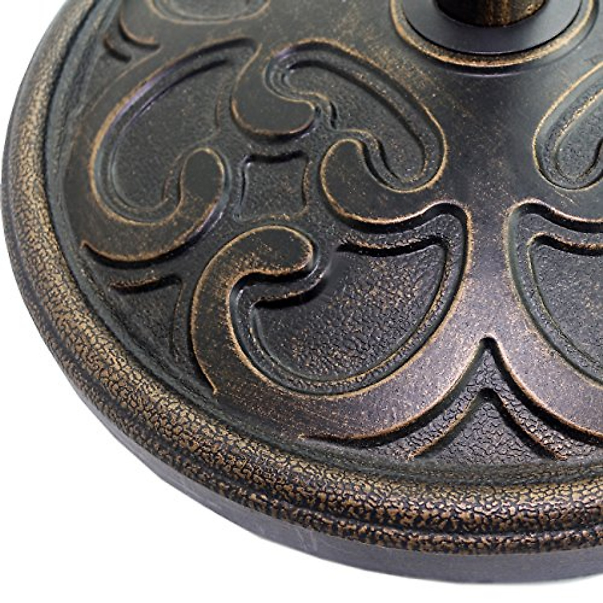 Sunnyglade 18" 22-lbs Outdoor Living Heavy Duty Round Antiqued Patio Umbrella Base