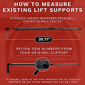 Lift Supports Depot Qty (2) Compatible with Nissan Rogue 2014 To 2020 Liftgate Lift Supports without Power Gate. (Does NOT Fit Select & Sport)