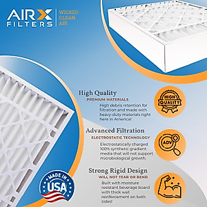 AIRX FILTERS WICKED CLEAN AIR. 20x25x4 Furnace Filter MERV 11 Compatible with Honeywell 20x25x4 Air Filter F35A1027 1 Single Filter