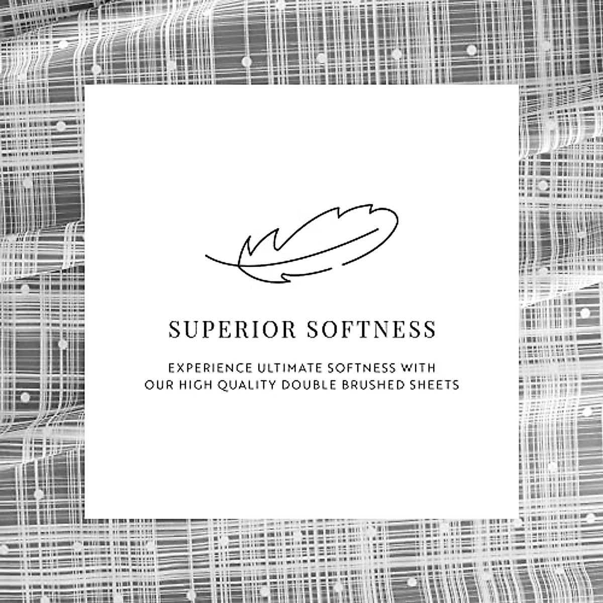 ienjoy Home 4 Piece Polkadot Patterned Home Collection Premium Ultra Soft Bed Sheet Set, Queen, Gray