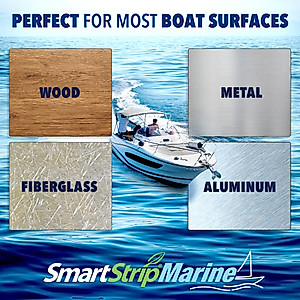 Smart Strip Marine Paint Remover - For Wood, Fiberglass, Metal, & Aluminum Boats & More - Strip Up to 15 Layers of Polyurethane & Acrylic Top & Bottom Marine Coatings - Works Inside & Out - 1/2 Gallon
