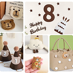 Felt Fabric Sheets 8 x 12 Inches, 21 PCS Brown Felt Sheets for Crafts, Assorted Colors Felt Sheets Bulk, Soft Felt Sheets Felt Paper for Sewing Needle Felting Patchwork Embroidery Party Decoration