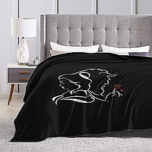 Beauty Within The Beast Fleece Throw Blanket for Couch Sofa or Bed Throw Size, Soft Fuzzy Plush Blanket, Luxury Flannel Lap Blanket, Super Cozy and Comfy for All Seasons (60" x 50")
