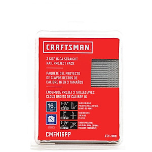 CRAFTSMAN Finish Nails, 16GA Straight Project Pack (CMFN16PP)