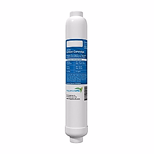 AquaticLife Inline Carbon Block Aquarium Water Filter Replacement Cartridge for RO Buddie and Reverse Osmosis Tank Kit