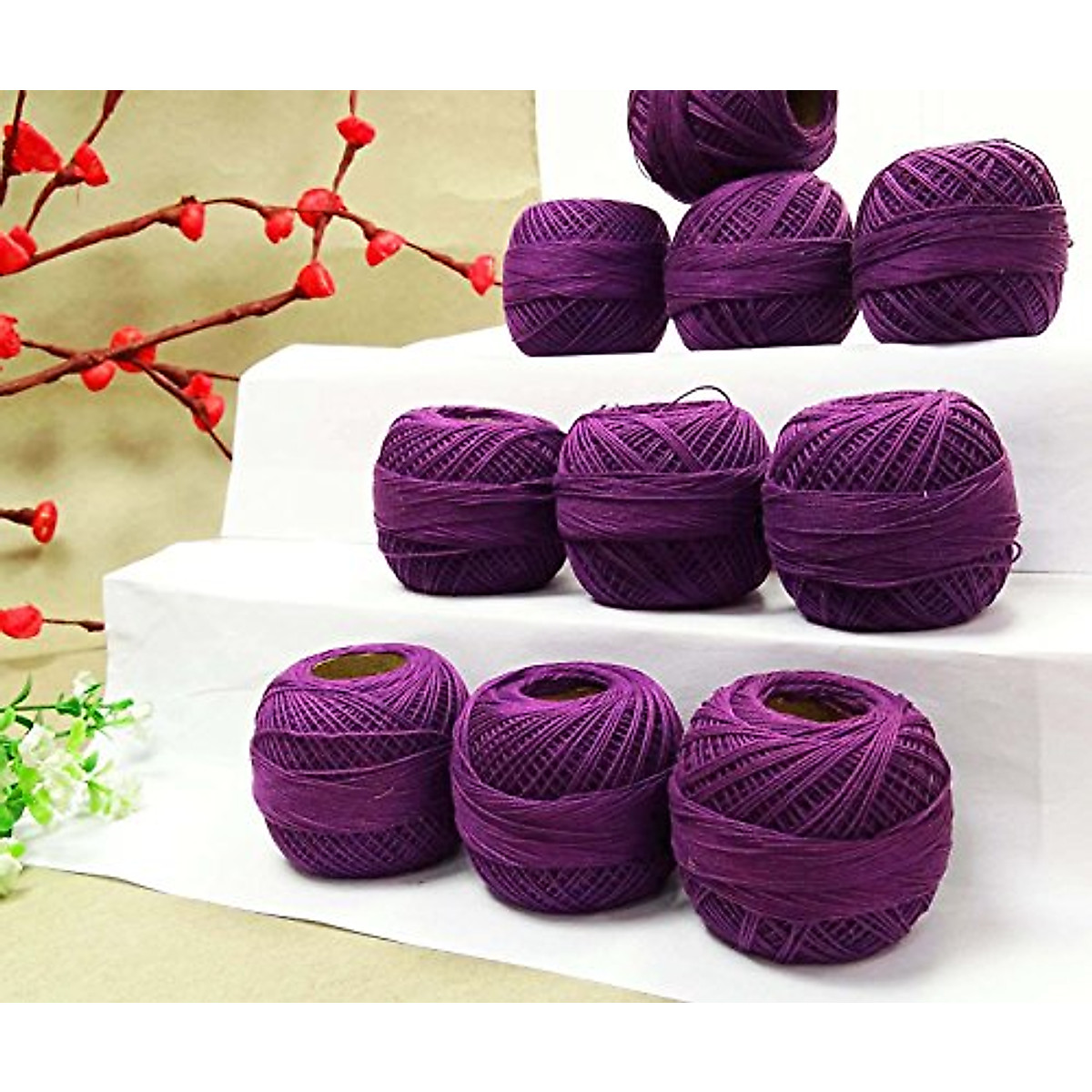 SJ2 Lot of 10 Pcs Anchor Cotton Crochet Embroidery Yarn Thread Knitting Tatting Ball