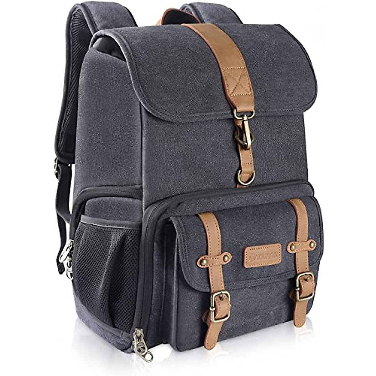Endurax Canvas Camera Backpack Bag for Photographers DSLR Backpacks fit up to 15.6 Laptop Rain Cover Included