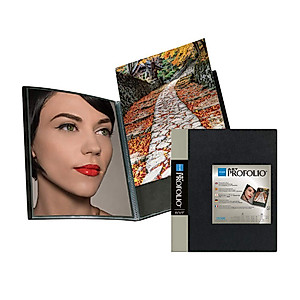 ITOYA 11x 14 inches Original Art Presentation Book/Portfolio- for Art, Photography, and Documents - Pack of 2 + Scrapbooking Stickers 4 Pages of Emojis, Quotes, Letters & Numbers…