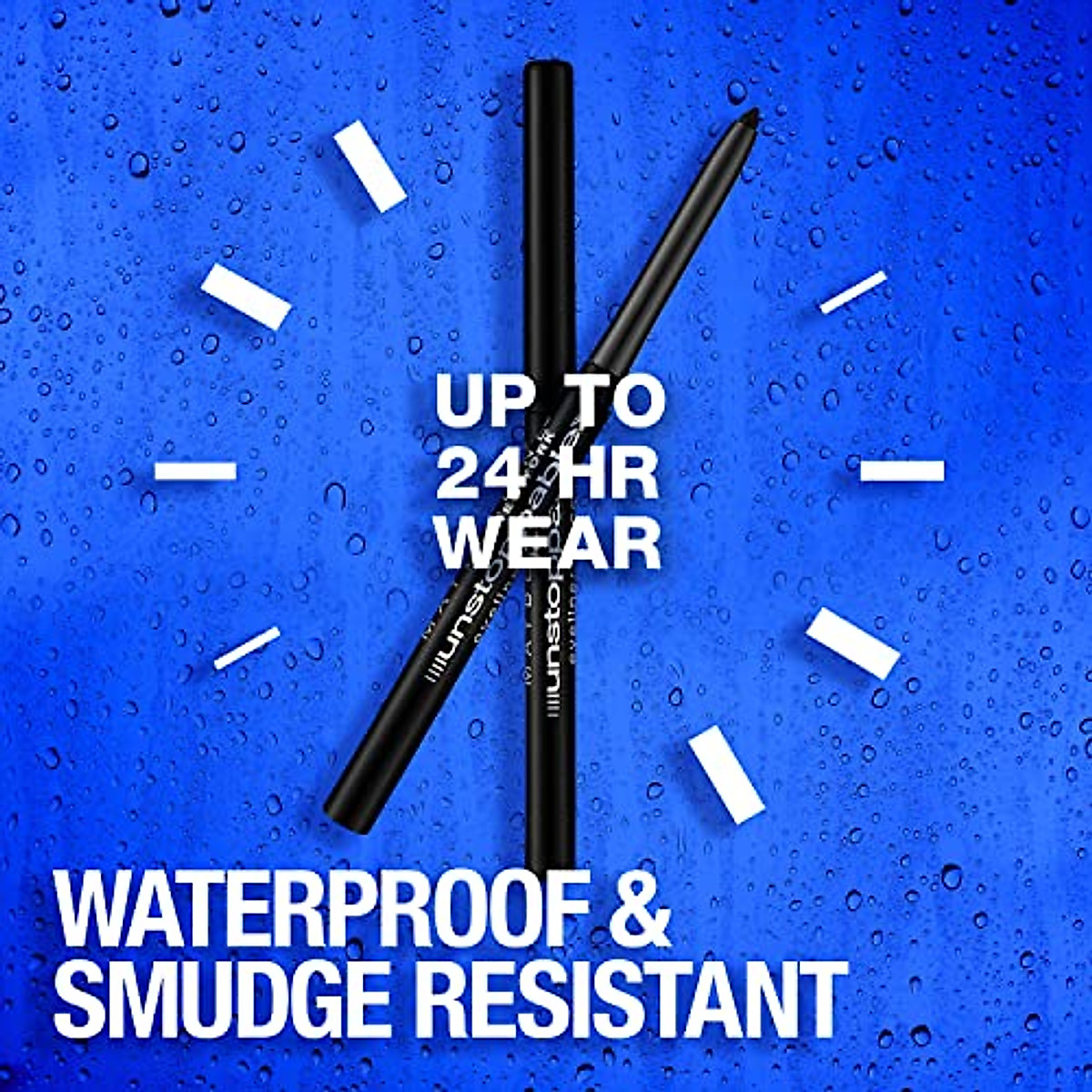 Maybelline Unstoppable Waterproof Mechanical Eyeliner, Onyx, 2 Count