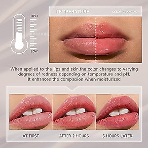 Jutqut Color Changing Blush Stick for Cheeks Makeup, Clear Blush PH Temperature Changing Pink Cream Blusher, Magic Waterproof Face Blush Stick, Natural Lightweight Multi-Use Lips and Cheek Tint