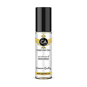 CA Perfume Impression of Wanted For Men Replica Fragrance Body Oil Dupes Alcohol-Free Essential Aromatherapy Sample Travel Size Concentrated Long Lasting Attar Roll-On 0.3 Fl Oz/10ml