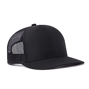 CNUSER Trucker Hat Fashion Mens Women Snapback Hats - The Great Outdoors Adjustable Baseball Cap,Mesh Hat (Curved Black)