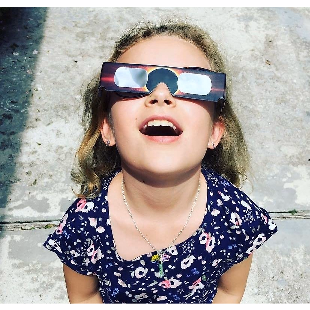 The Eclipser American Paper Optics Glasses - Burning Sun Eclipse Glasses - Eye Protection Glasses for Solar Viewing - Solar Eclipse Glasses for School Science Fairs & Solar Eclipse Viewing - 5 Pack