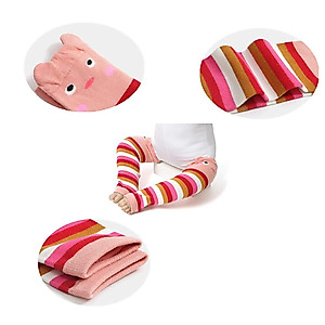 Vewye 6 PCS Baby Toddler Leg Warmers Knee Protector for Girls Boys Crawling Knee Pads in various styles