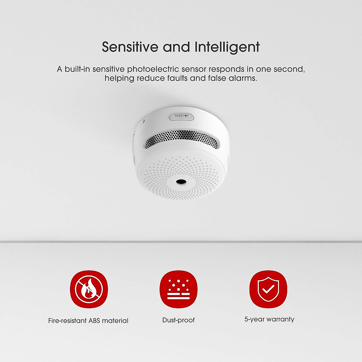 X-Sense Wi-Fi Smoke Detector, Wireless Smart Fire Smoke Detector with Replaceable Lithium Battery & Silence Button, Auto Self-Check Function, XS01-WT, Pack of 3