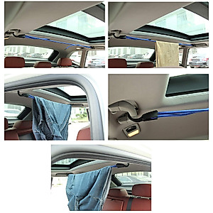 Car Clothes Line, Wear‑Resistant Strong Plasticity Bungee Cord with Flefixed Rack for Tying Things for Travel for Home for Hanging Clothes