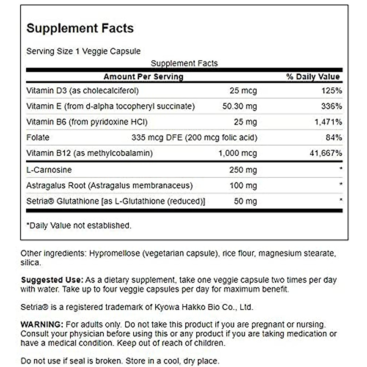 Swanson Telomere Advantage 60 Veg Caps 3 Pack