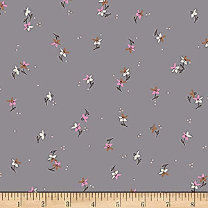Art Gallery Fabrics Art Gallery Dollhouse Waltz Moonlit Fabric, Grey