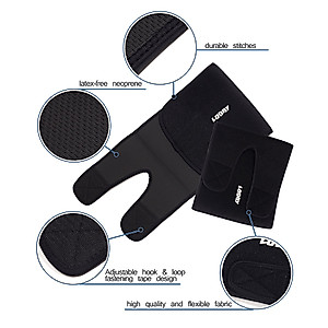 LODAY Neoprene Thigh Brace Support Hamstring Compression Sleeve Adjustable Upper Leg Wraps for Women and Men(a pair)