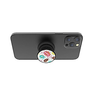 FAB POPS - Phone Grip- with Built in - Magnets - for Magnetic Surfaces Made in USA Universal Phone Grip for Most Smart Phones (Donuts)