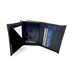 Perfect Fit Shield Wallets New York State Corrections Hidden Badge Wallet Black (Cutout PF27)