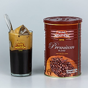 Trung Nguyen — Premium Blend — Roasted Ground Coffee Blend — Strong and Bold — Arabica & Robusta — Chocolate Flavor — Vietnamese Coffee 1 Can (15 oz)