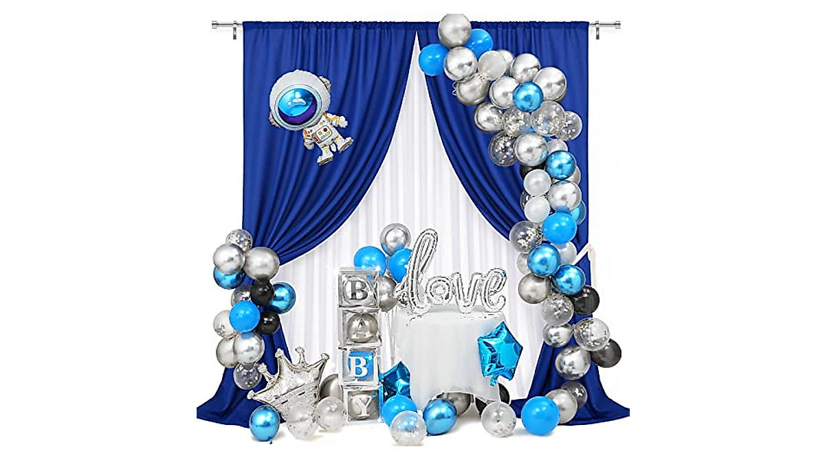 Royal Blue Backdrop Curtains for Weddings & Parties | HOMEIDEAS