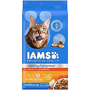 Iams Healthy Enjoyment Dry Cat Food Chicken & Salmon Recipe, 3 lb. Bag