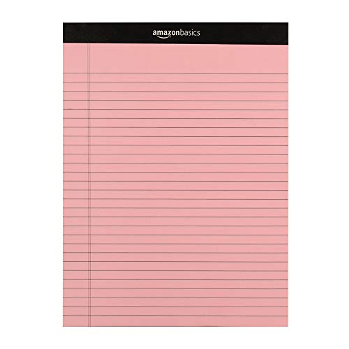 Amazon Basics Wide Ruled 8.5 x 11.75-Inch 50-Sheet Lined Writing Note Pad, Assorted Colors - Pack of 6