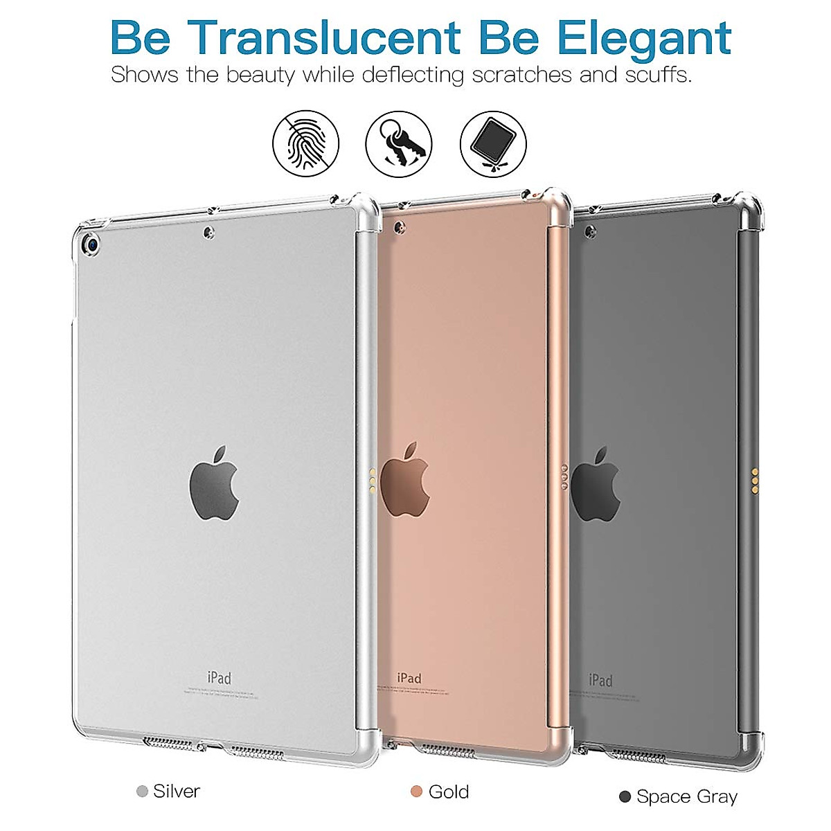 TiMOVO Case for New iPad 9th Generation 2021/8th Gen 2020/7th Gen 2019 (Compatible with Official Smart Cover) - Slim Translucent Frosted Back Shell Hard Case Fit iPad 10.2-inch - Clean Clear