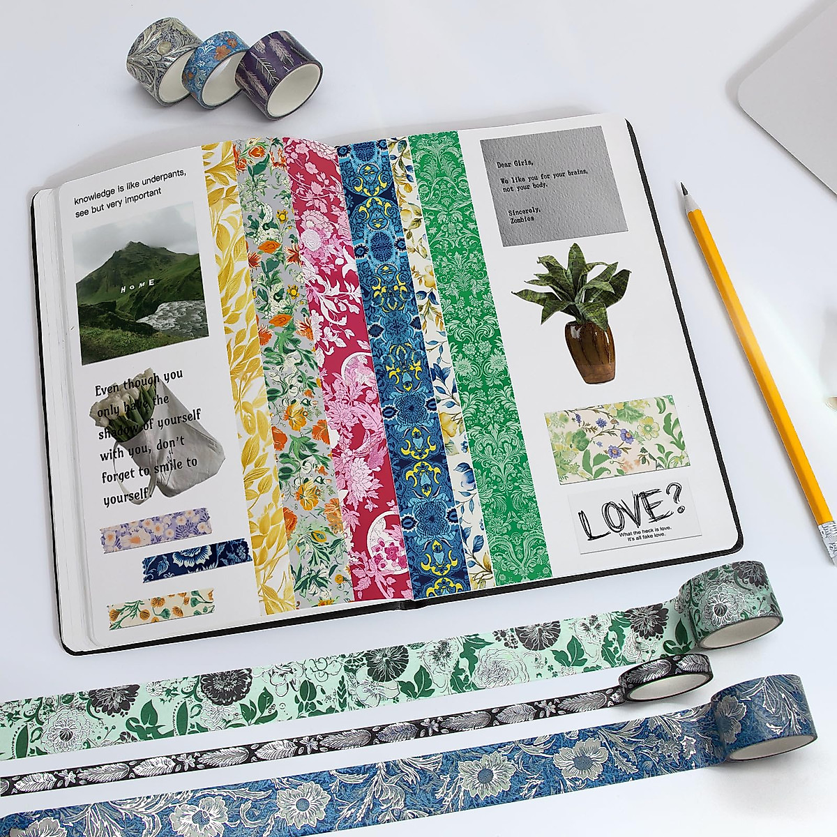 48 Rolls Washi Tape Set,Decorative Masking Adhesive Tape for DIY Crafts and Gift Wrapping,Beautify Bullet Journals ,Planners by KOVANO