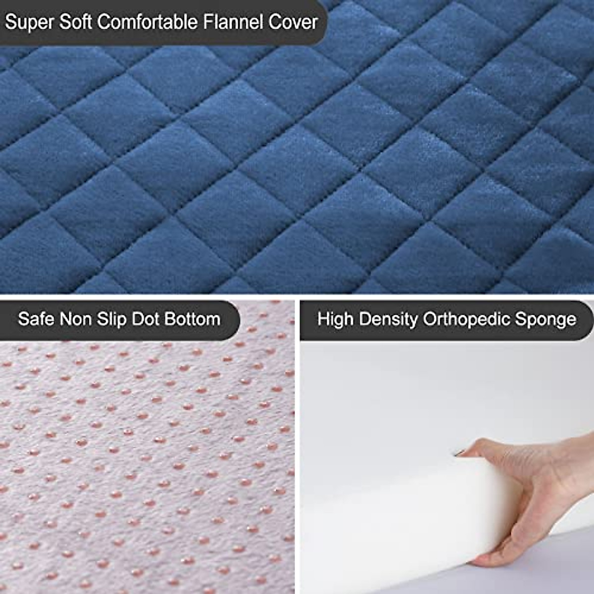 Dog Beds for Large Dogs Orthopedic Foam Jumbo Dog Bed Mattress 47 inch Joint Relief Pet Sleeping Mat, Non Slip Removable Washable Cover