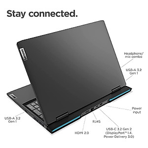 Lenovo Ideapad 3i Gaming 15.6" FHD 120Hz Laptop, Intel Core i7-12700H, 16GB RAM 2TB PCIe SSD, GeForce RTX 3050Ti Graphics, Backlit Keyboard, Onyx Grey with TWE HDMI Cable