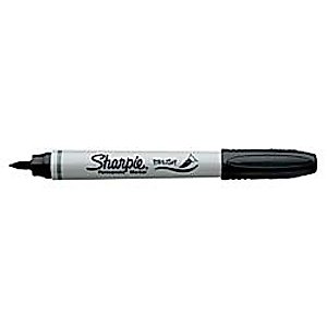 SHARPIE 1810705 Permanent Marker, Brush Tip, Black, Dozen (San1810705)