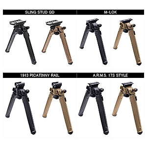 Magpul Rifle Bipod Gun Rest for Hunting and Shooting, M-LOK, Flat Dark Earth