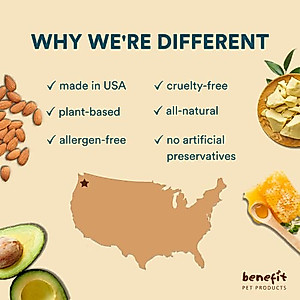 Dog Paw Balm, Relief for Dry Nose, Paws, & Cracking Skin, 100% Natural Ingredients Including Beeswax, Coconut Oil & Shea Butter, Made in The USA - 2 oz Paw Wax