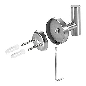 sagetta Nickel Bath Towel Hooks Robe Hook Holder, SUS 304 Stainless Steel Wall Mounted Heavy Duty Robe Hook Holder for Bathroom Bedroom Kitchen Garage Hotel, 2 Pack Brushed Nickel