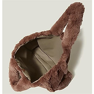 Women Top Handle Bag Shoulder Bag Hobo Bag Totes Fashion Handbag Fluffy Faux Fur Furry Plush Soft Elegant