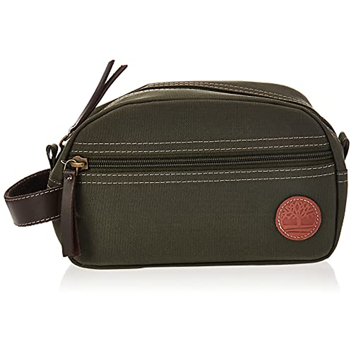 Timberland Men's Toiletry Bag Canvas Travel Kit Organizer, Olive, One Size