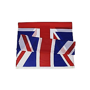 ANJOR United Kingdom UK Flag 3x5 Foot British National Flags Polyester with Brass Grommets 3 X 5 Ft