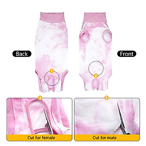 LIANZIMAU Dog Recovery Suit,Spay Suit for Female Dog,E-Collar Cone Alternative After Surgery Anti-Licking,Neuter Suit for Male Dogs,Dog Surgical Suit for Abdominal Wounds Dog Onesie Body Suits