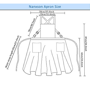 Nanxson Women Cotton Linen Apron Cross Back adjustable Work Apron Gardening Apron Chef Apron CF3046