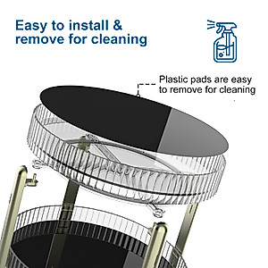 WAYIFON Lazy Susan Turntable Storage Organizer, Non-Skid 2 Tier Lazy Susan 11" Spice Rack, 360 Degree Rotating Acrylic Cabinet Organizer for Kitchen Cosmetic Pantry Bathroom