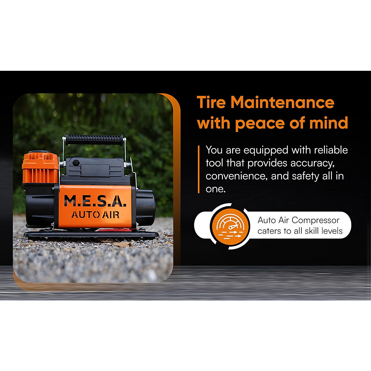 EZ FLATE M.E.S.A 12V Air Compressor Kit, Portable Air Compressor, 5.65 CFM, Offroad Air Off Road Air Compressor, Heavy Duty Pump for Car Tire, Max 150 PSI for 4x4 Vehicle, Offroad Tire Inflator