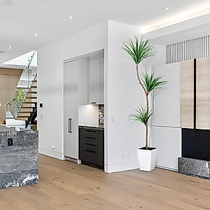 LYERSE 7ft Artificial Dracaena Tree in Plastic Nursery Pot - Tall Faux Ficus Lyrate Tropical Plants Fake Silk Tree - Artificial Trees for Office House Living Room Home Decor Indoor/Outdoor…