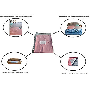 HK Mattress Protector Crib, Mackintosh Bed Sheet for Baby, Rubber Sheet for Urine Bedwetting, Reusable Mat for Toddler, Washable Bed Pads for Incontinence, Waterproof Material, 1 Meter